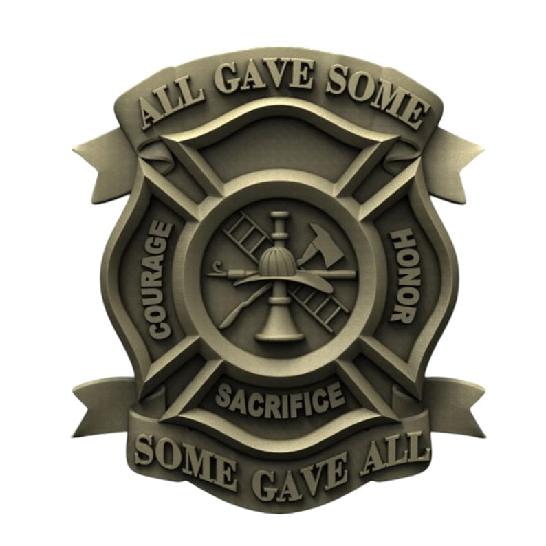Firefighter Hero Emblem 3D CNC Router File (STL) - Etsy