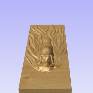 Swimming Dog CNC Router File: 3D STL Model (digital File) - Etsy