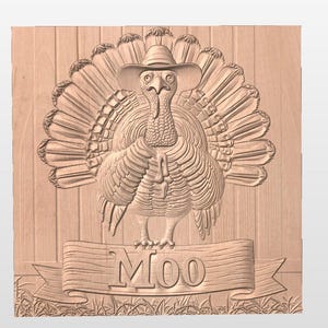 Thanksgiving Turkey CNC Router File: MOO 3D STL Model - Etsy