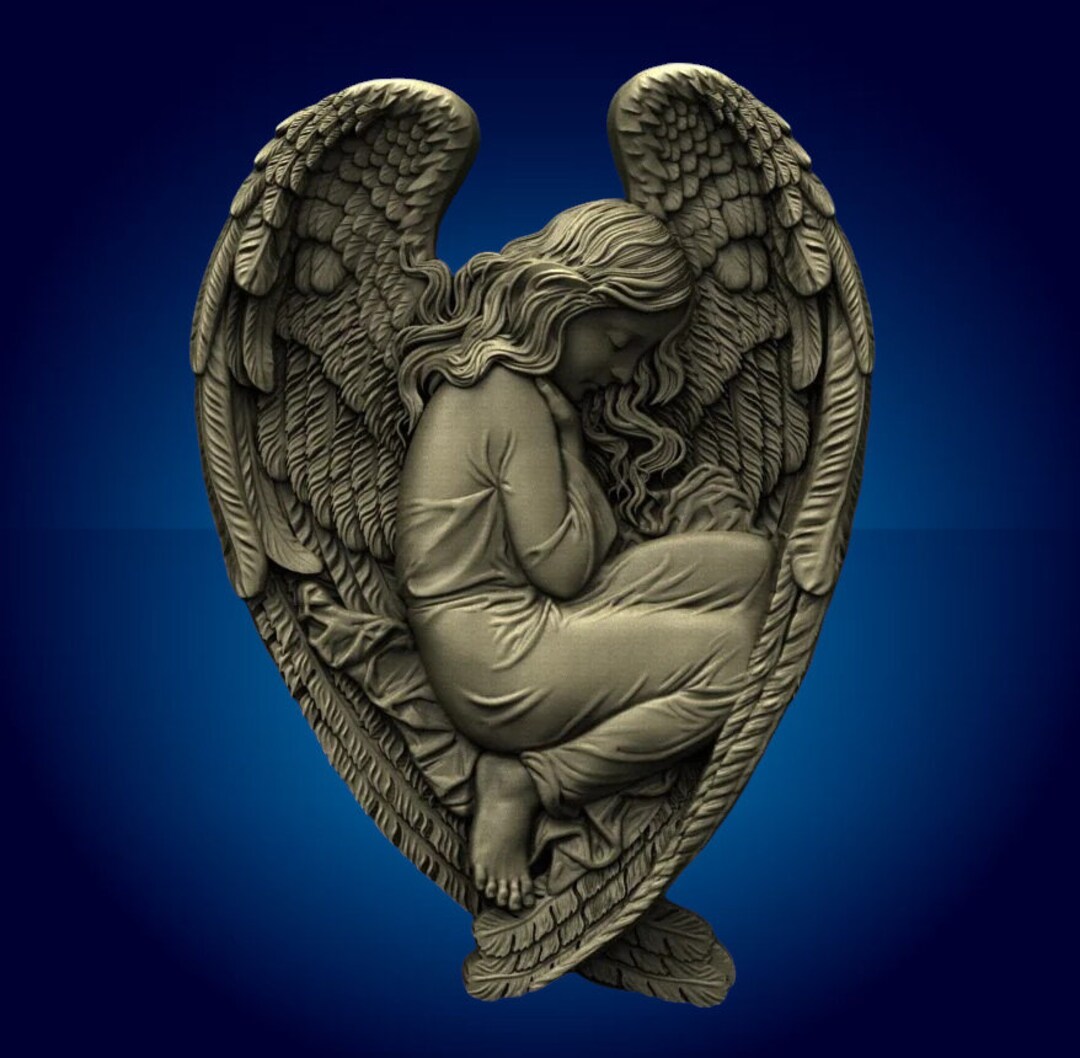 Child,angel,wings 3D CNC Router Files, 3d Stl File, Vectric,aspire ...