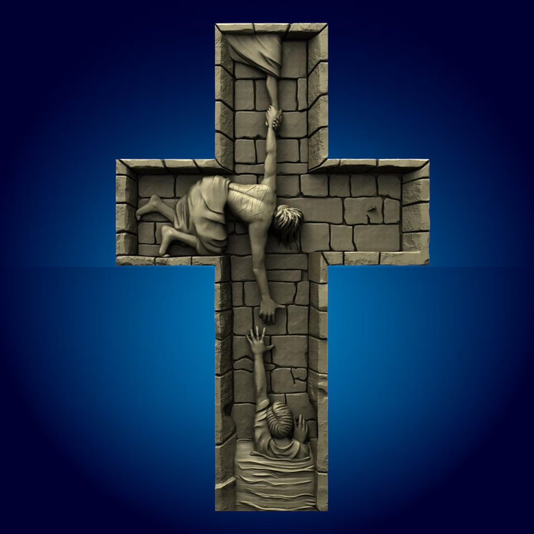 Helping Hand Cross 3D STL Model: CNC Router Files - Etsy