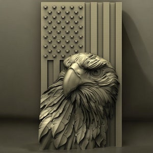 Usa,eagle,flag,3d CNC Router Files, 3d Stl File, Vectric,aspire - Etsy