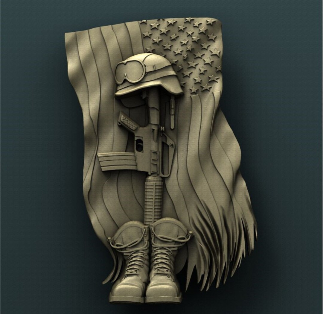 Fallen Soldier,3d CNC Router Files, 3d Stl File, Vectric,aspire,easel ...