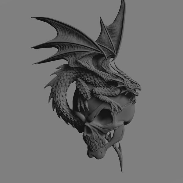 Dragon Head Stl File - Etsy