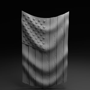 Wavy American Flag 3D STL Model: CNC Router Files - Etsy
