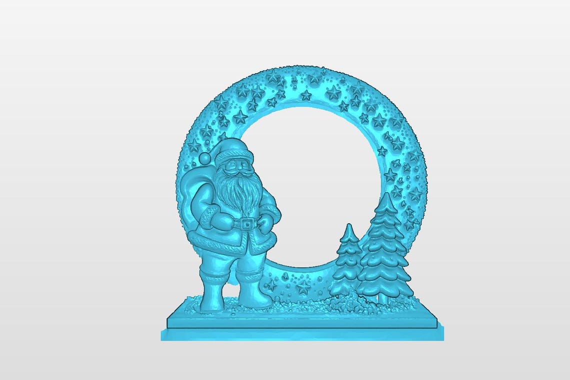 Christmas Frame 3D STL File (digital File) - Etsy