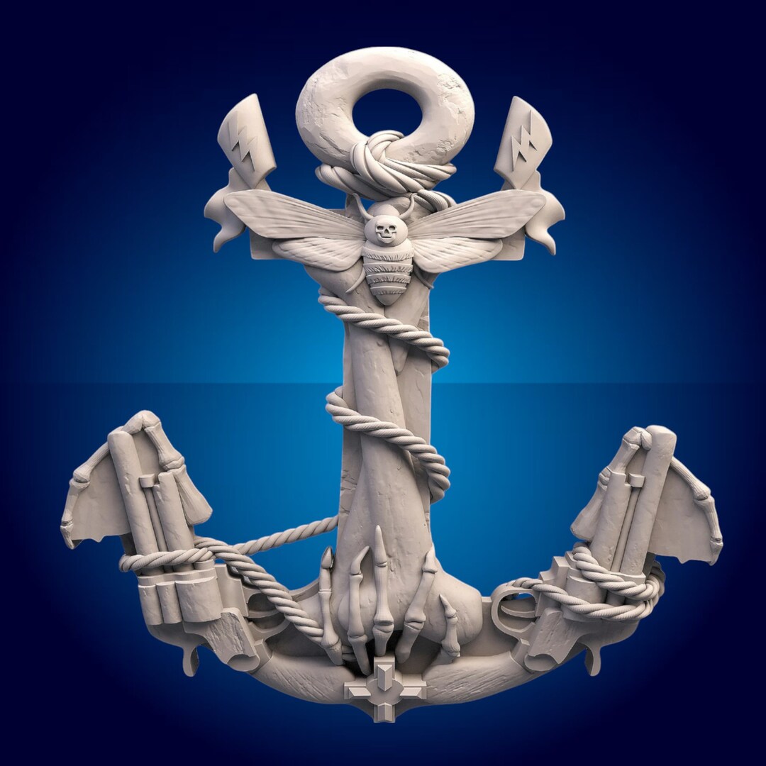 Skull Anchor 3D STL Model: CNC Router Files - Etsy
