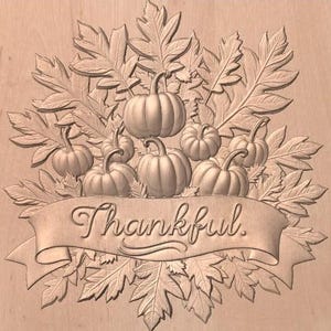 Thanksgiving Thankful Sign 3D CNC Router File (STL) | 2 Stl Files - Etsy