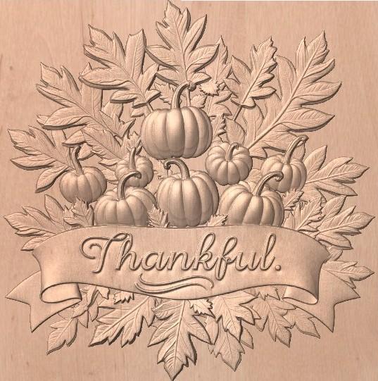Thanksgiving Thankful Sign 3D CNC Router File (STL) | 2 Stl Files - Etsy