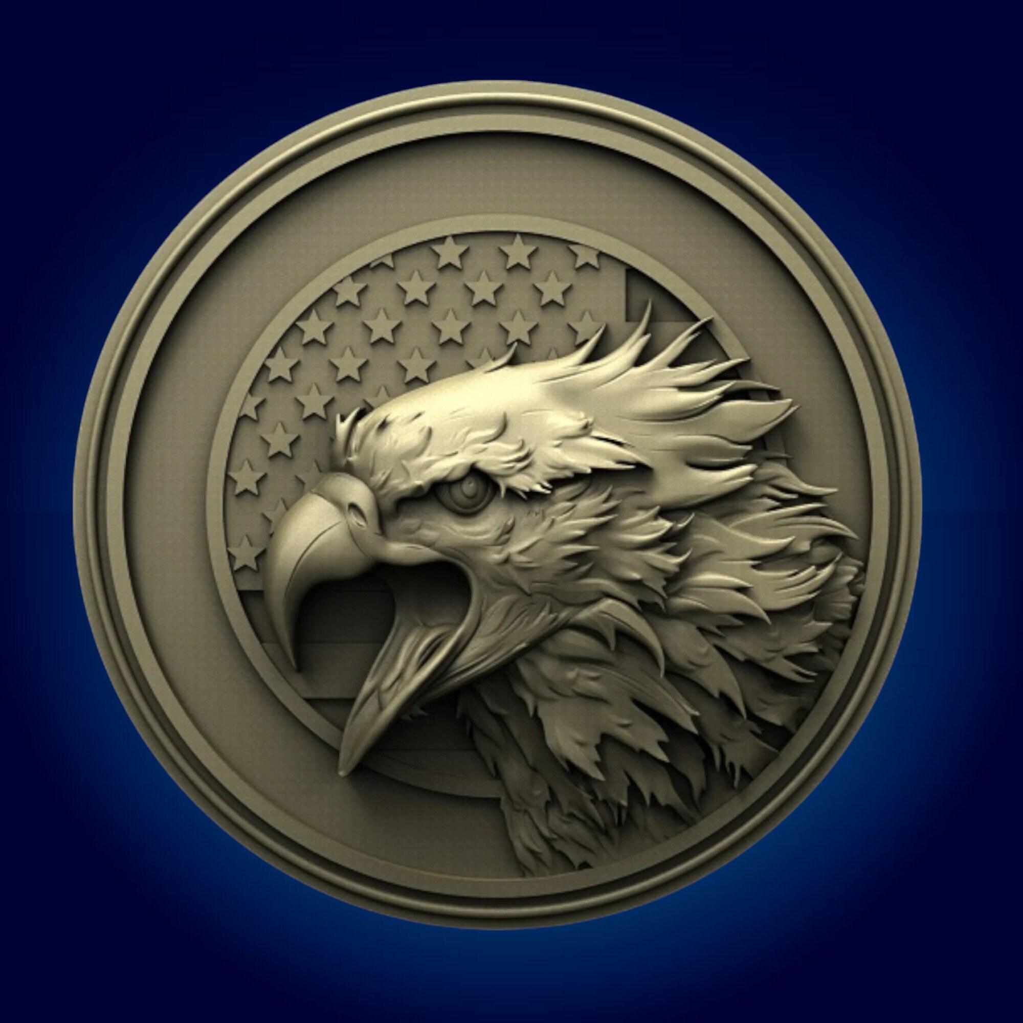 Eagle Flag 3D Model: CNC Router Files (STL) - Etsy