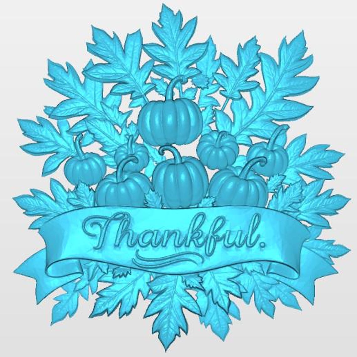 Thanksgiving Thankful Sign 3D CNC Router File (STL) | 2 Stl Files - Etsy