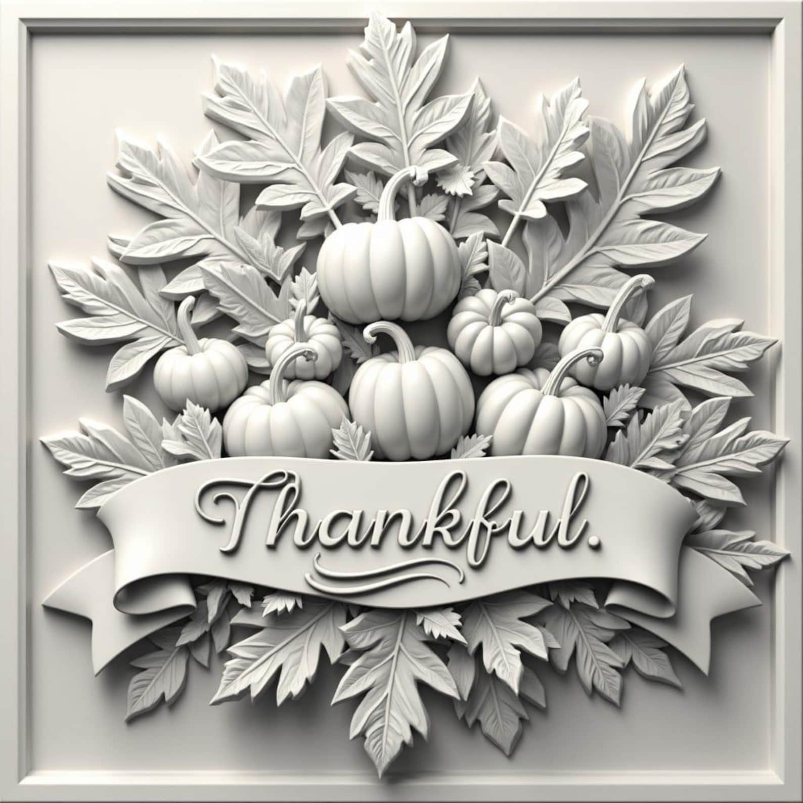 Thanksgiving Thankful Sign 3D CNC Router File (STL) | 2 Stl Files - Etsy