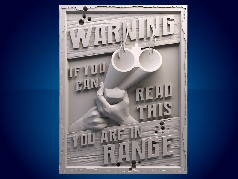Warning Sign 3D STL File: CNC Router Cut Files - Etsy Canada