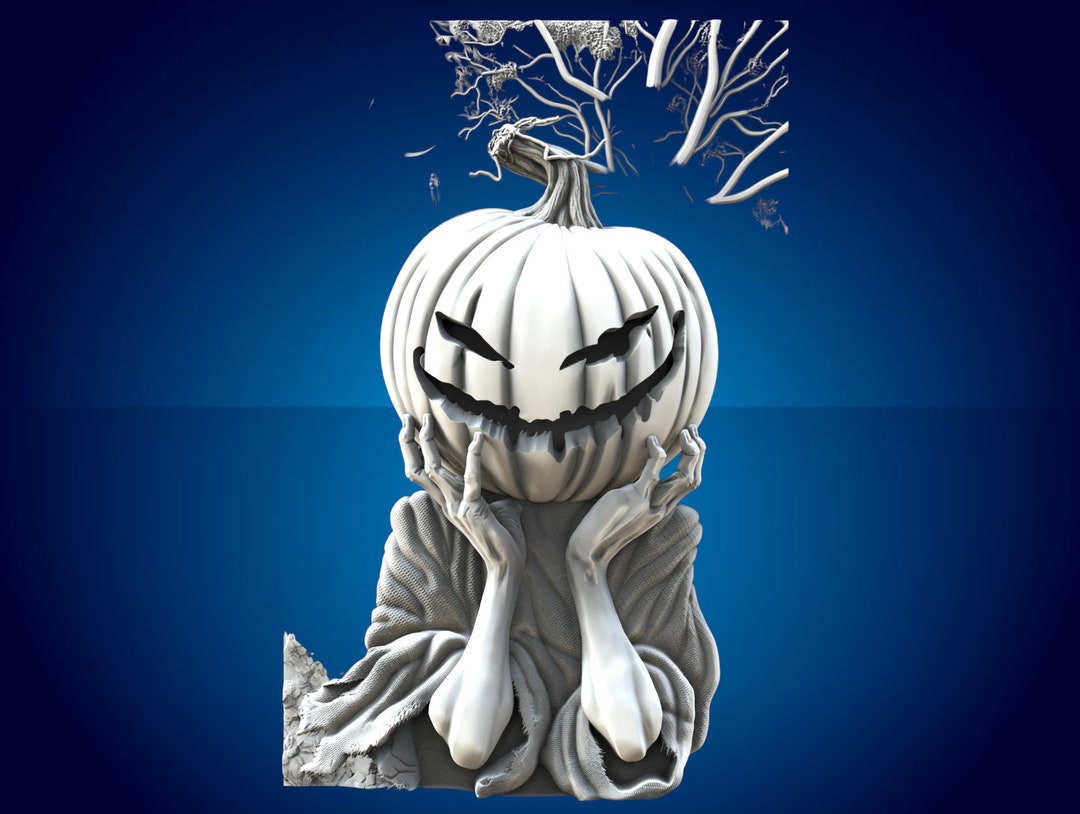 Pumpkin Head 3D CNC Router Files, 3d Stl File, Vectric,aspire,easel ...