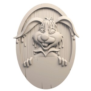 Rabbit, Funny Rabbit 3D CNC Router Files, 3d Stl File, Vectric,aspire ...