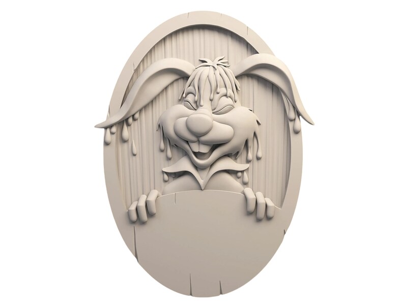 Funny Rabbit Sign 3D STL Model: CNC Router Cut File - Etsy
