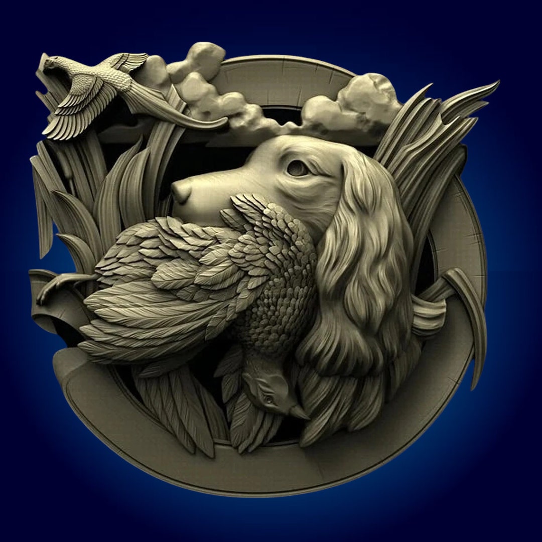Hunting Dog CNC Router File: Black Lab 3D STL Model (digital File) - Etsy