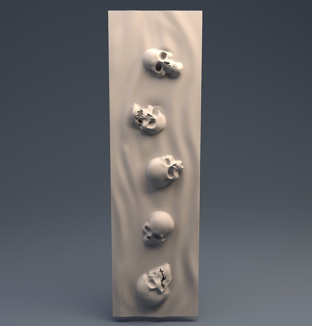 Swimming Skulls Floating Skullsriver CNC Router Files 3d - Etsy