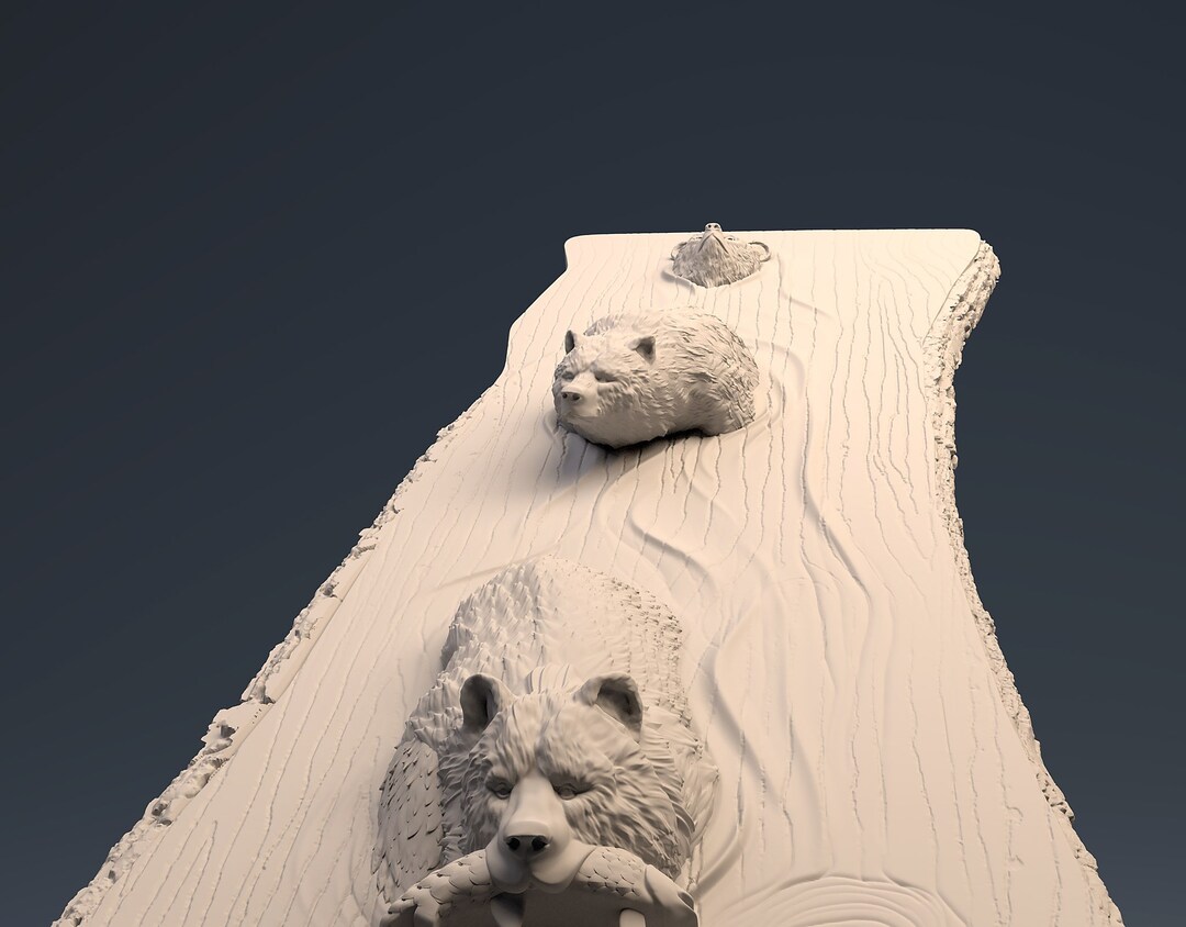Swimming Bears 3D CNC Router Files, 3d Stl File, Vectric,aspire,easel ...