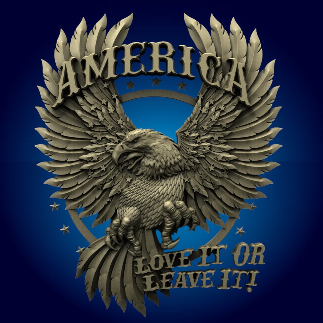 Eagle 3D STL Model: Patriotic CNC Router Files (digital File) - Etsy