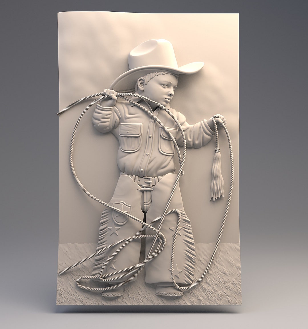 Little Cowboy,country,farmhouse, 3D CNC Router Files, 3d Stl File ...