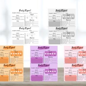 Daily Student Report Card Bundle// Canva Template // Teacher Parent ...