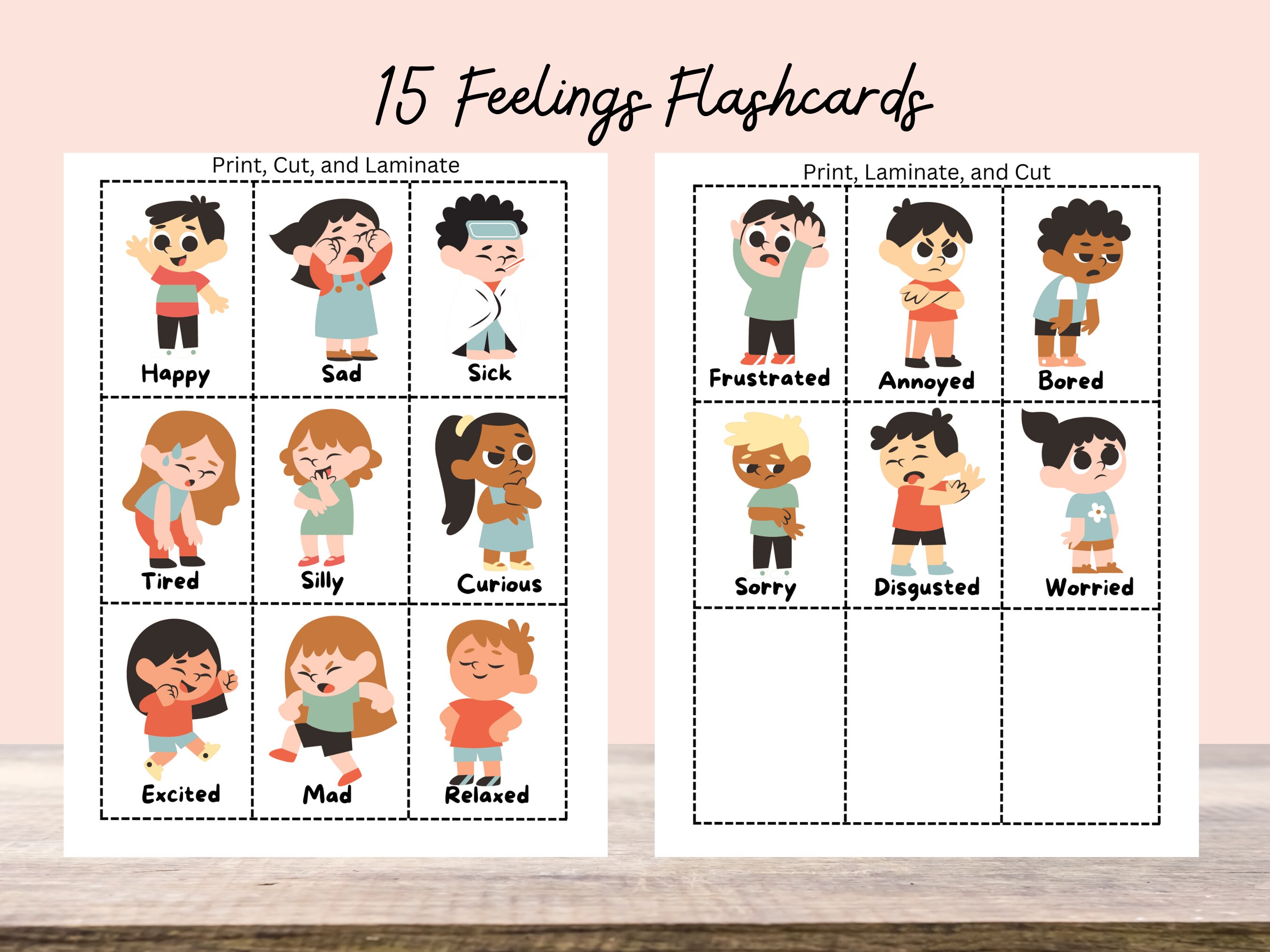 How I'm Feeling Chart With Flashcards and Poster. Set for Kids ...