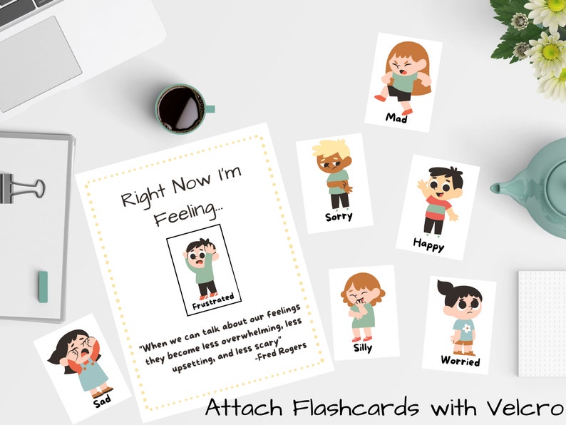 How I'm Feeling Chart With Flashcards and Poster. Set for Kids ...