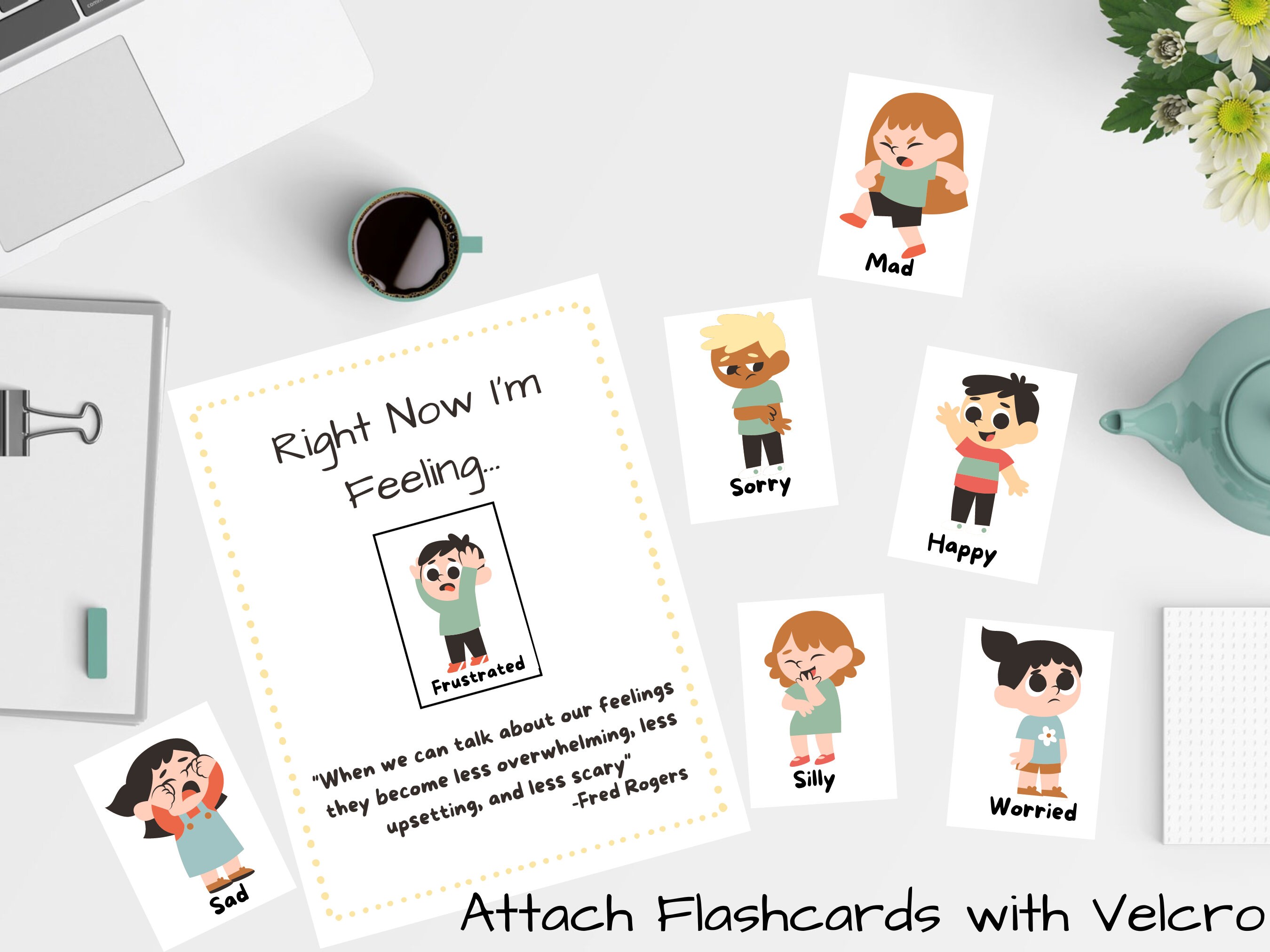 How I'm Feeling Chart With Flashcards and Poster. Set for Kids ...