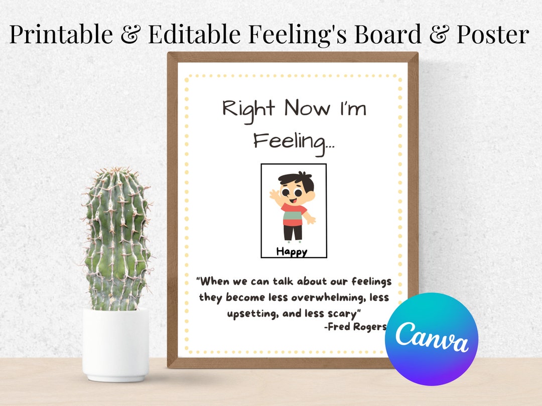 How I'm Feeling Chart With Flashcards and Poster. Set for Kids ...
