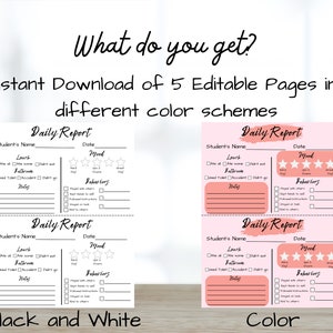Daily Student Report Card Bundle// Canva Template // Teacher Parent ...
