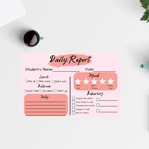 Daily Student Report Card Bundle// Canva Template // Teacher Parent ...