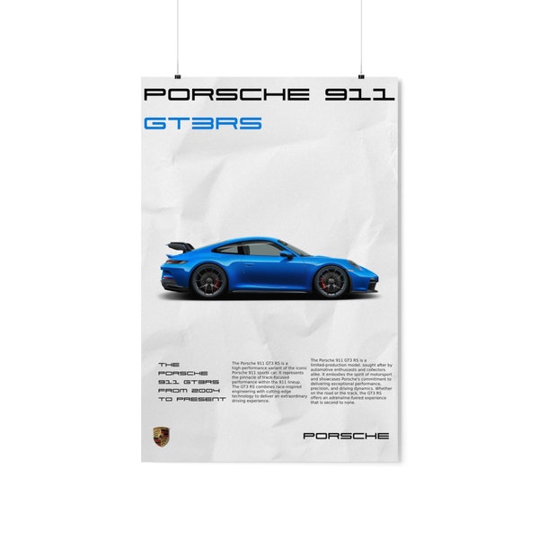 Porsche 911 Gt3 Rs Poster - Etsy