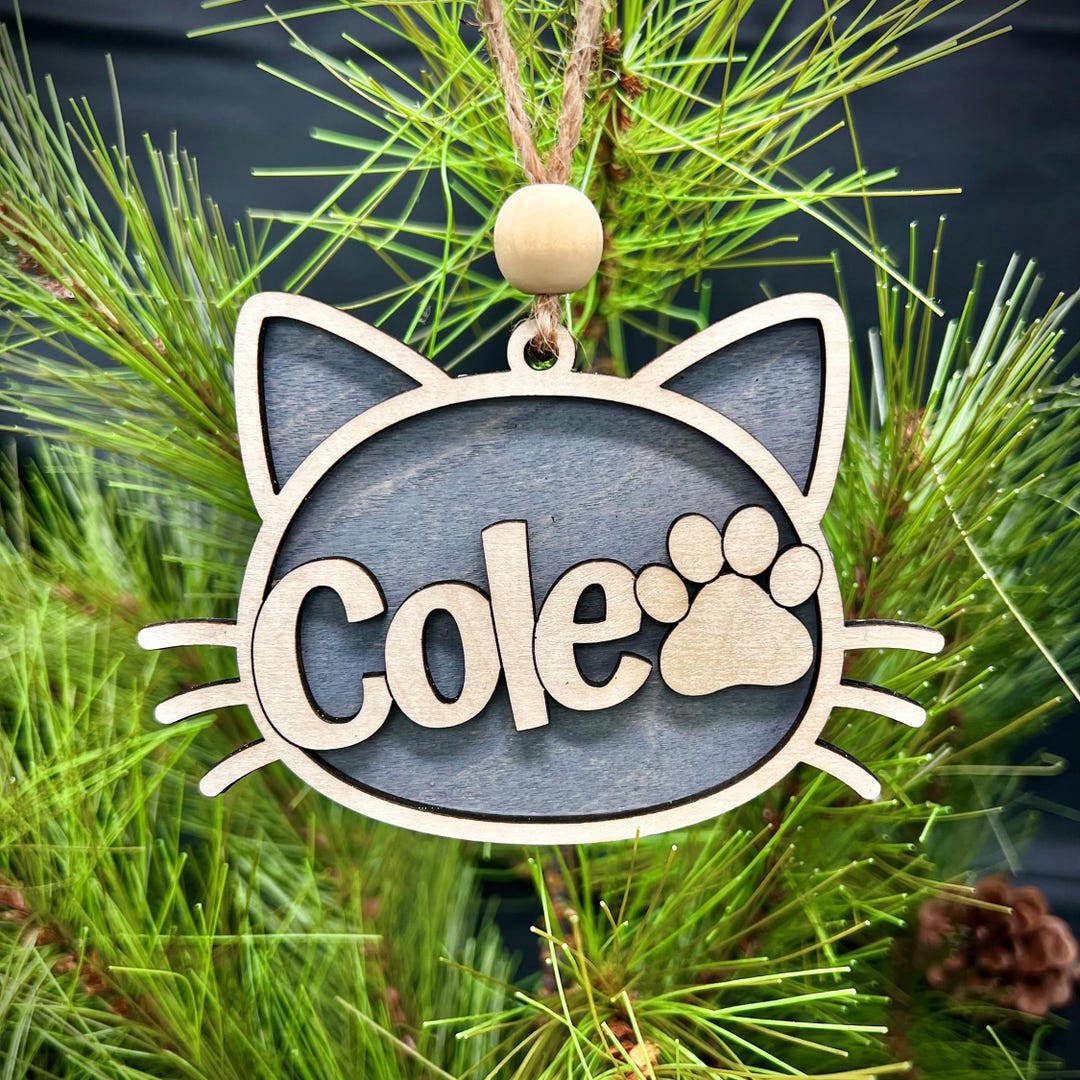 Personalized Cat Ornament Custom Cat Ornament Personalized Pet Ornament ...
