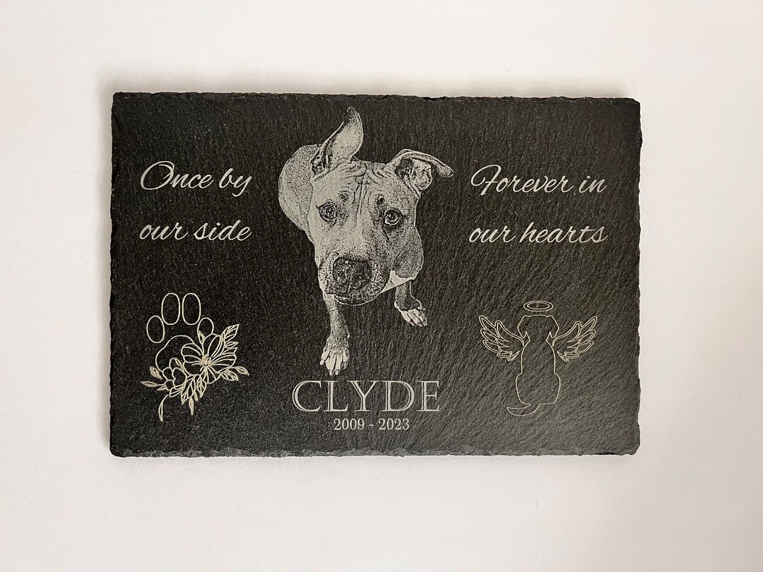 Custom Engraved Slate Pet Memorial Plaque - Etsy