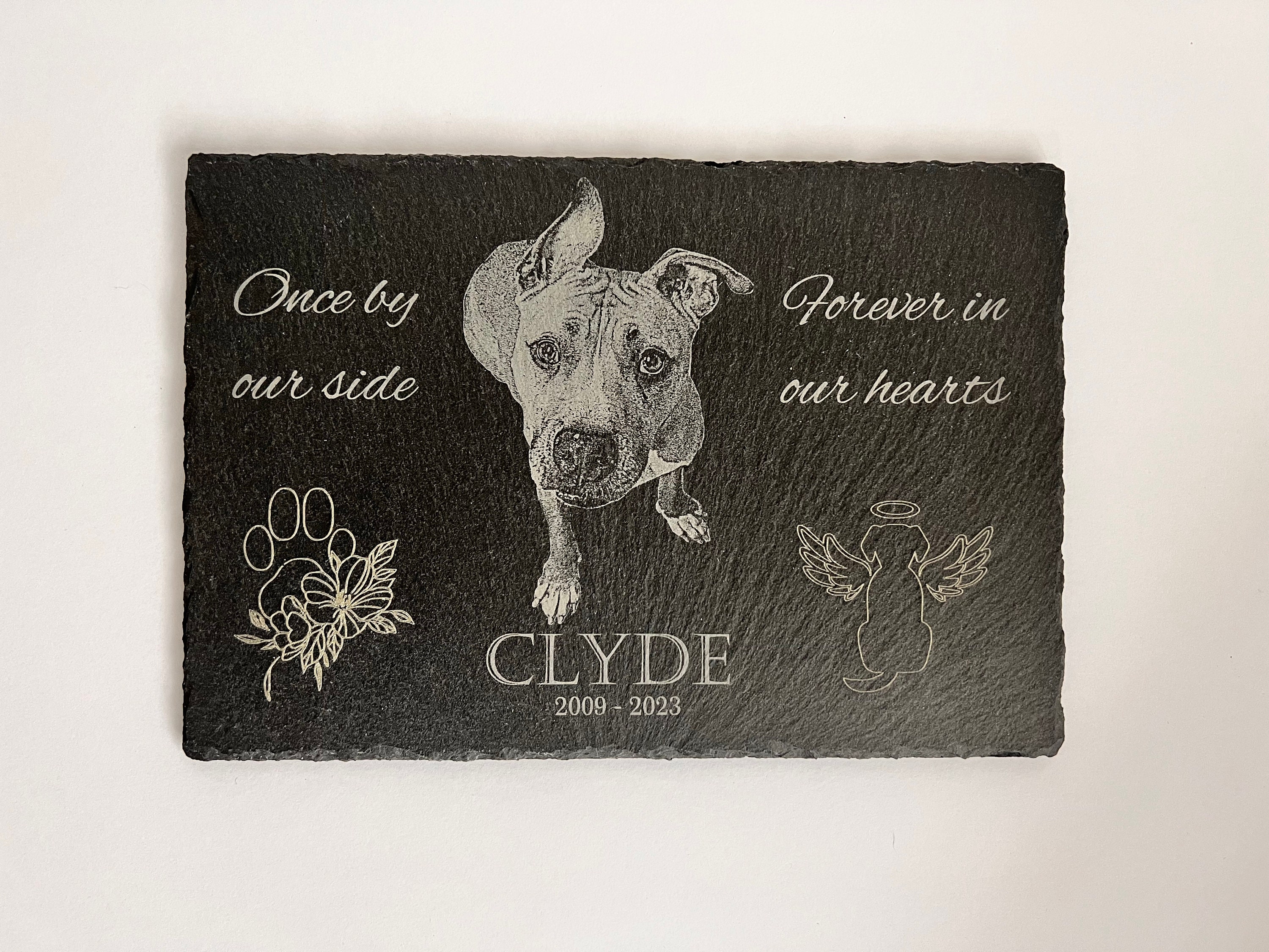 Custom Engraved Slate Pet Memorial Plaque - Etsy