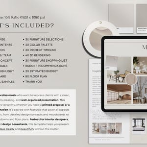 Interior Design Template, Client Presentation Template, Project ...