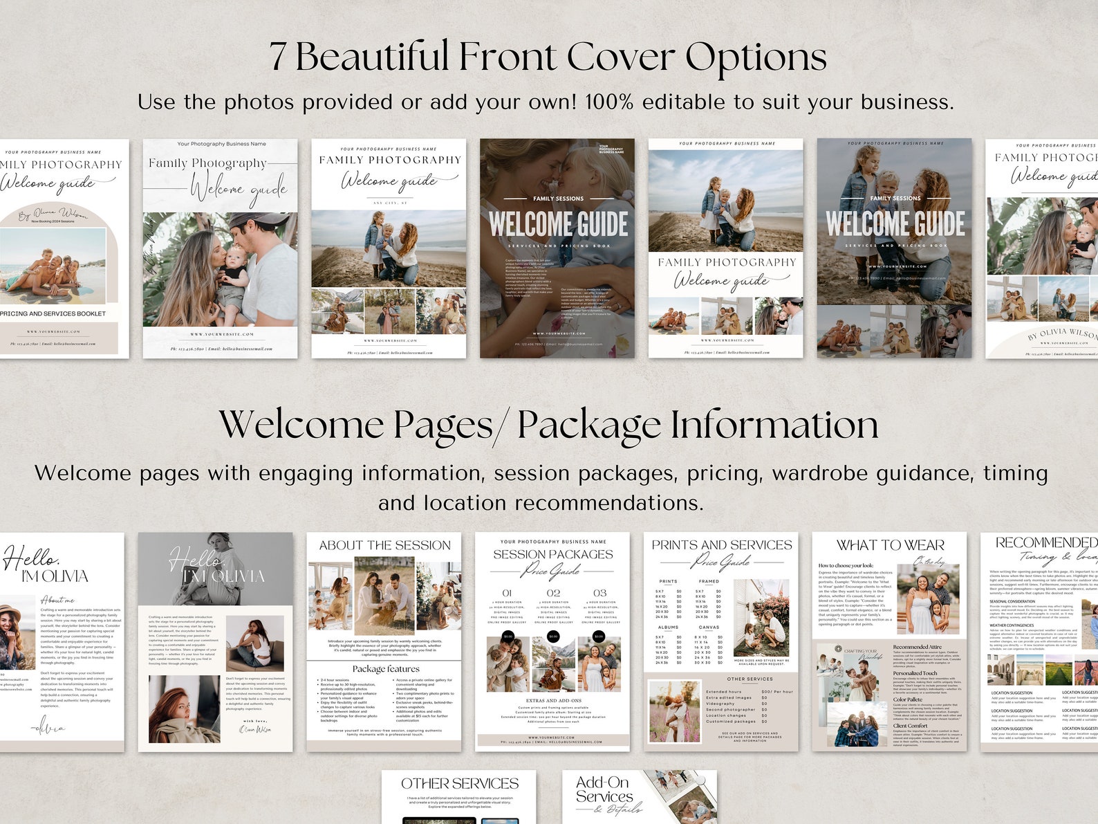 Photography Welcome Guide Family Photography Style Guide Photographer ...