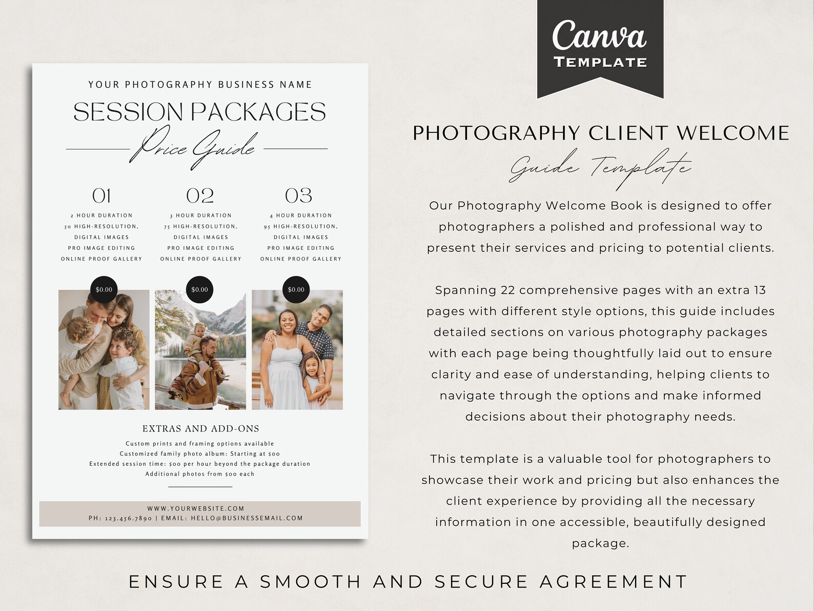 Photography Welcome Guide Family Photography Style Guide Photographer ...
