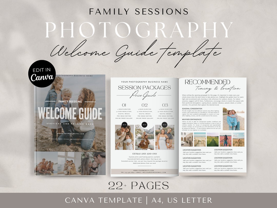 Photography Welcome Guide | Family Photography Style Guide ...