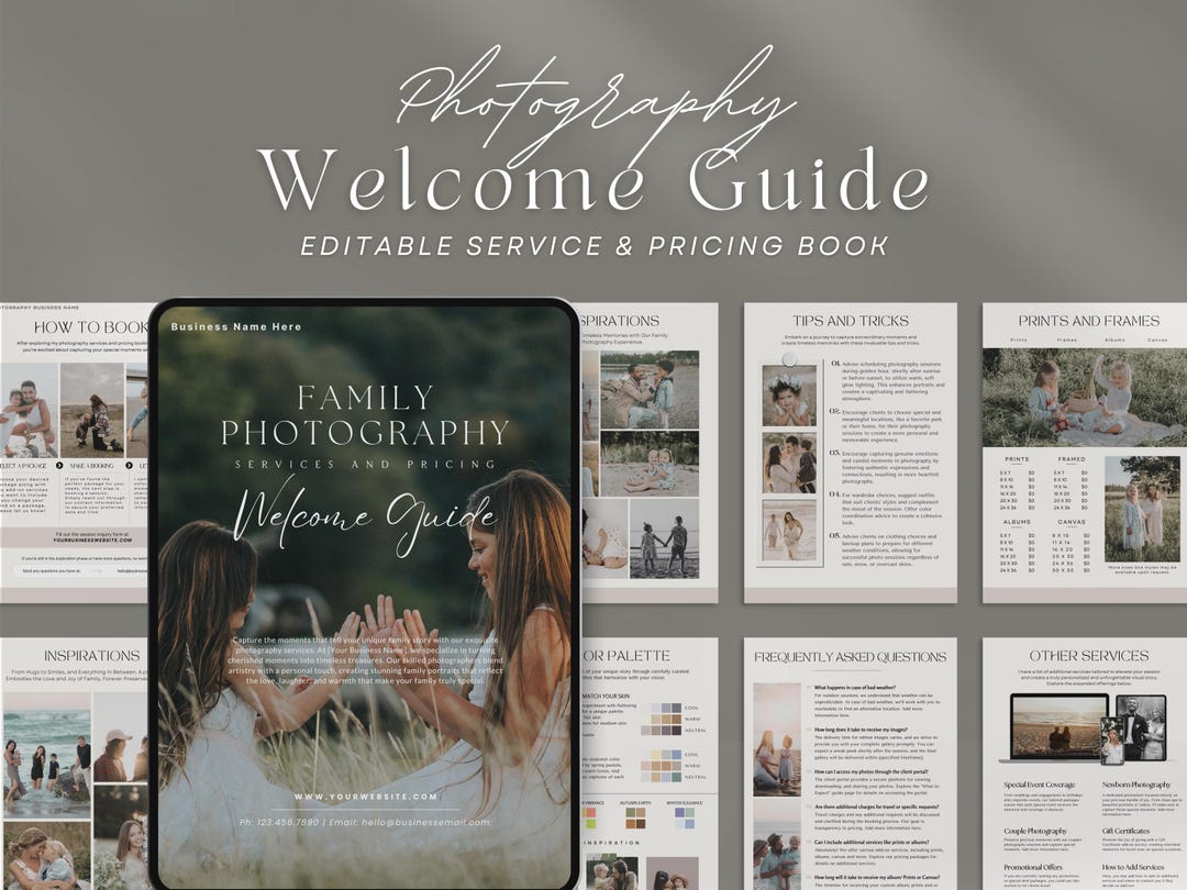 Photography Welcome Guide | Family Photography Style Guide ...