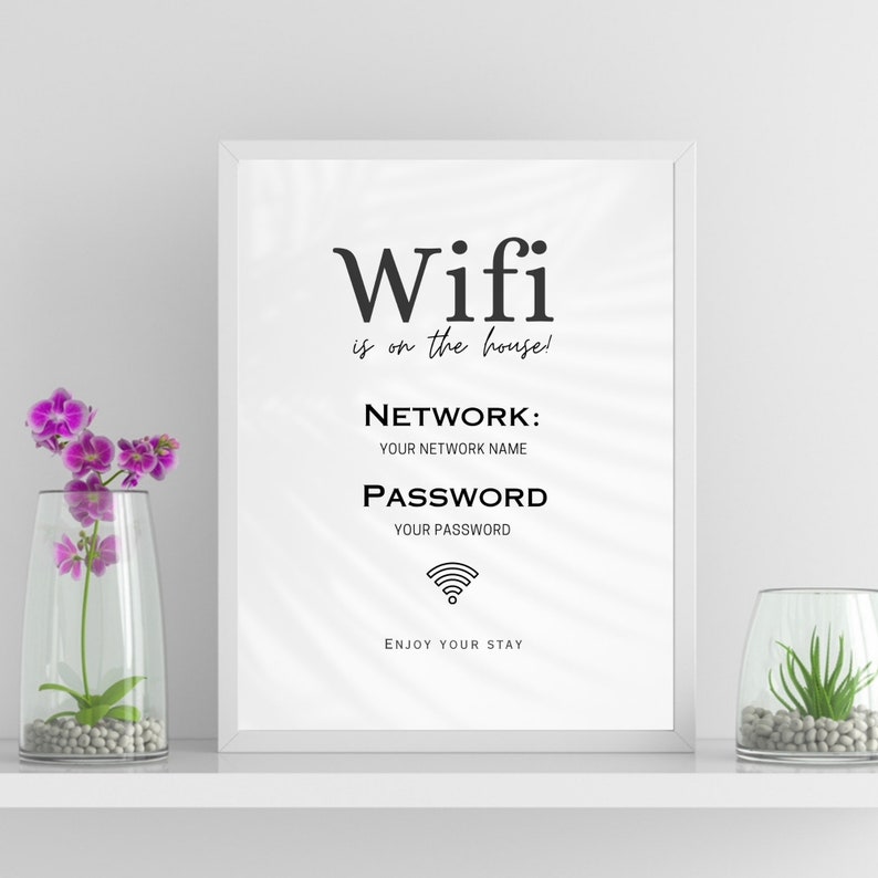 Airbnb Wifi Password Guest Sign Poster Airbnb Guest Arrival - Etsy