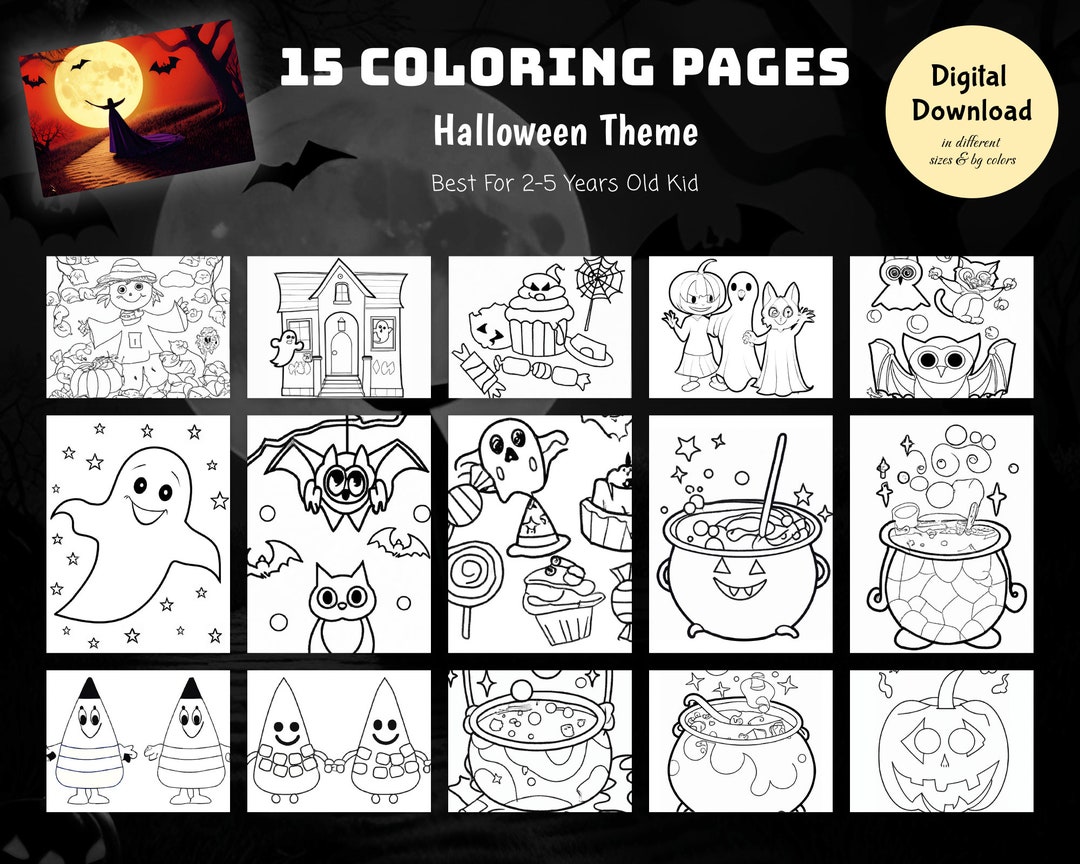 Happy Halloween Coloring Book for 2-5-year-olds | Toddler & Preschool ...