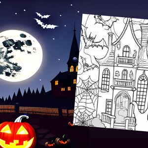 Spooky Halloween Coloring Book | Intricate Designs | Witch, Ghost ...