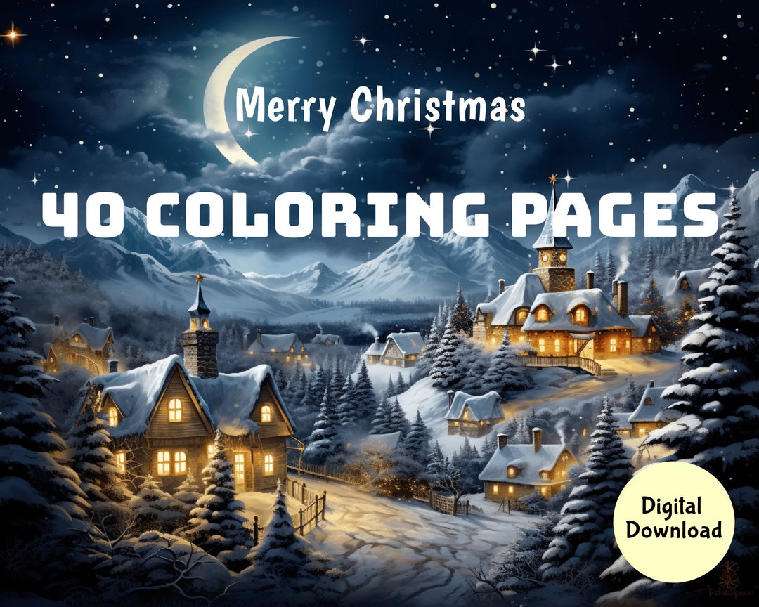 Christmas Digital Coloring Book for Festive Relaxation and Joy | Cute ...