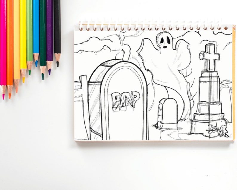 Spooky Halloween Coloring Book | Intricate Designs | Witch, Ghost ...