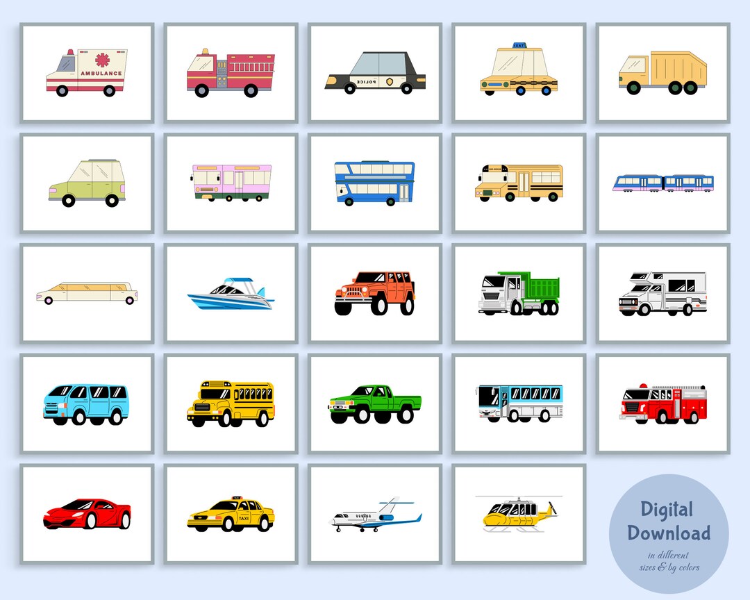 24 Transportation Posters - Perfect for Homeschooling, Montessori ...