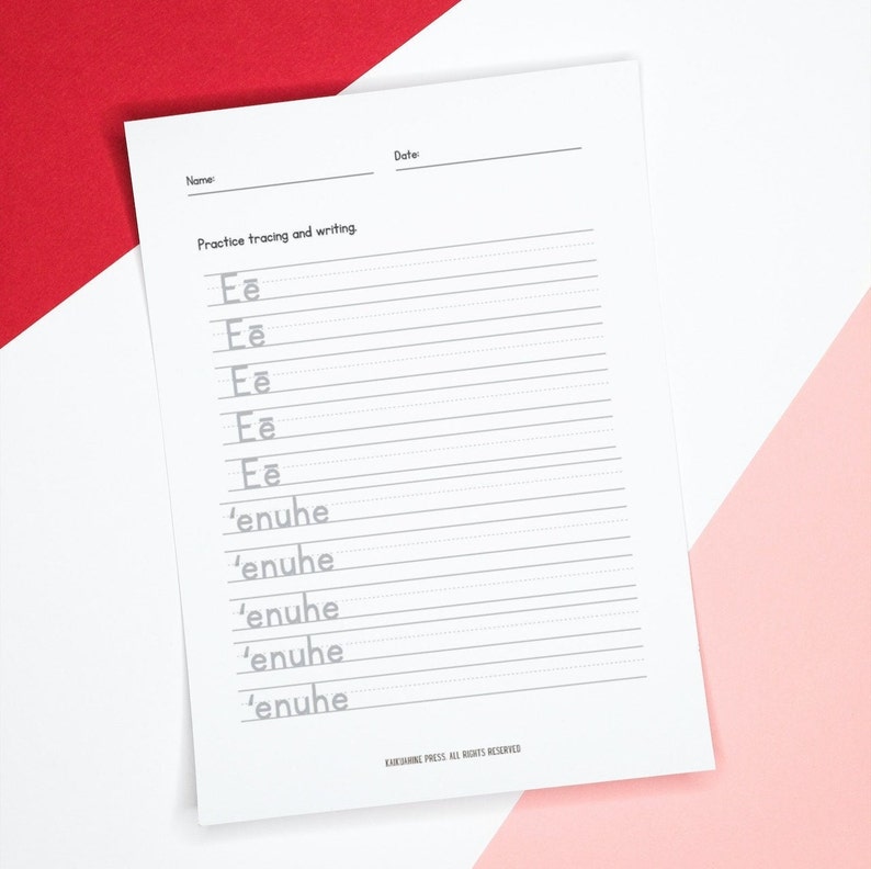 Olelo Hawaii Alphabet Printable Hawaiian Language Worksheets for Kids ...