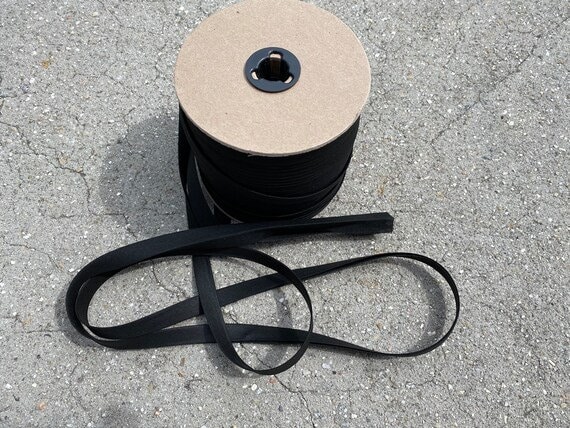 Bias Tape Black - 1/2 Inch Double Fold Extra Wide - Sold in 10 Yard ...