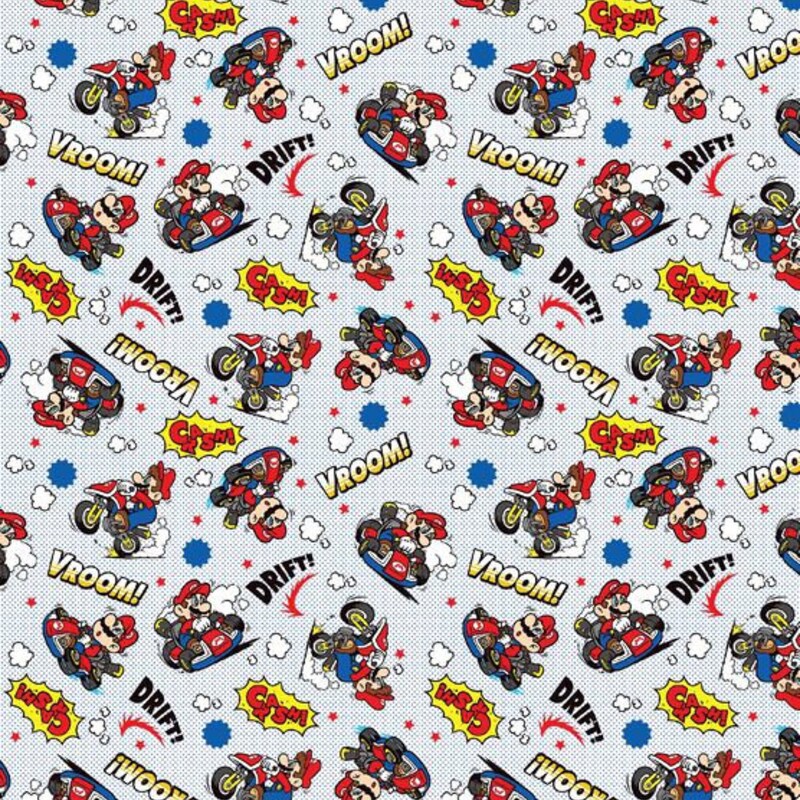 Super Mario Fabric by the Yard - Etsy